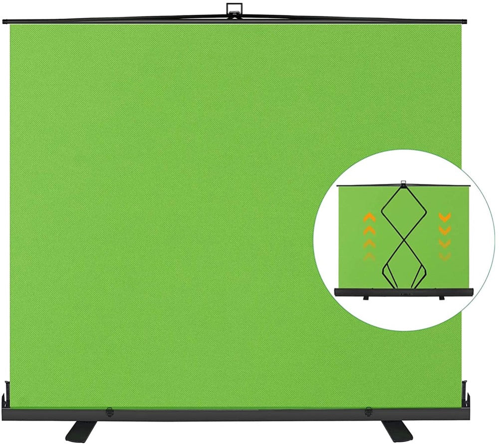 Upmost Office Roll-Up 92"x77" Green Screen Portable Pull-Up Chroma Key ...