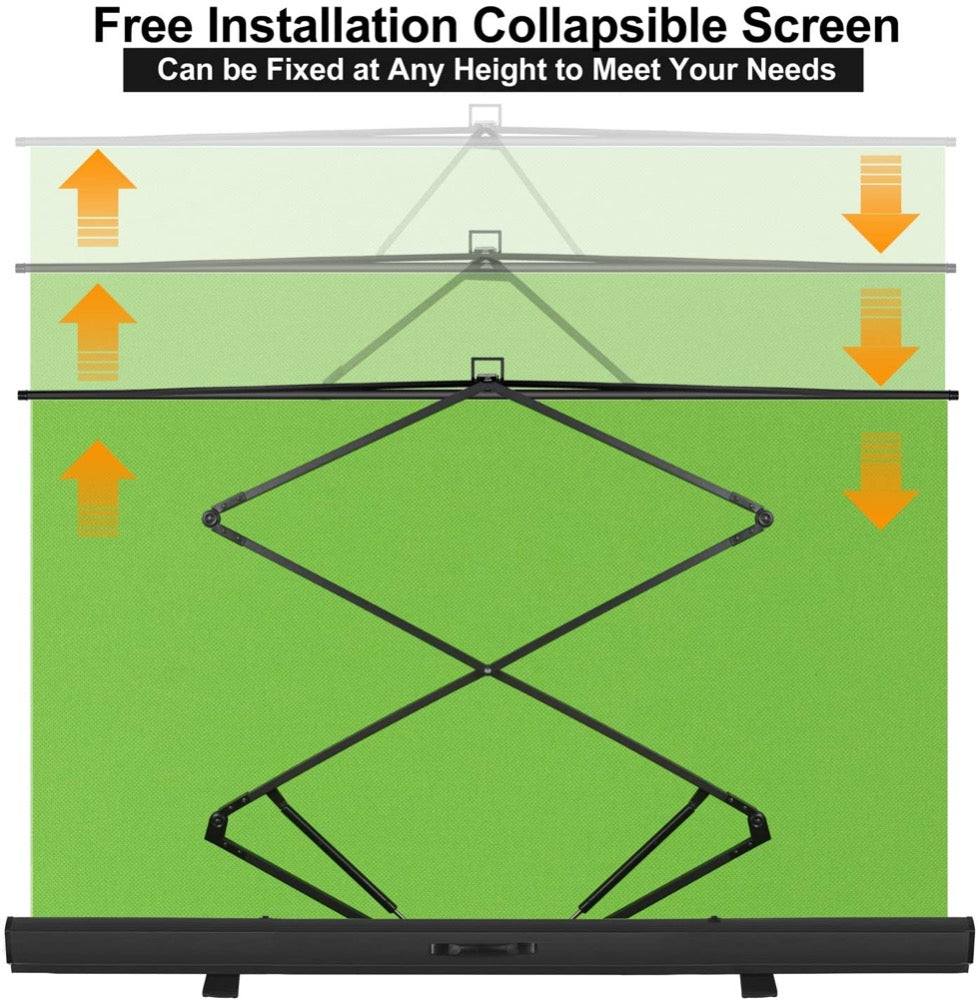 Upmost Office Roll-Up 92"x77" Green Screen Portable Pull-Up Chroma Key ...