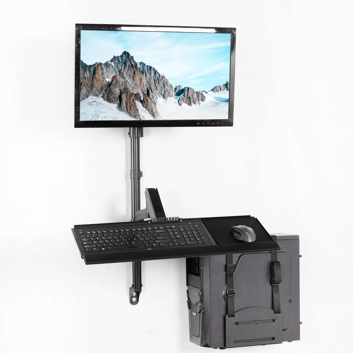 VIVO Sit-to-Stand Single Monitor Wall Mount Workstation, STAND-SIT1BW ...